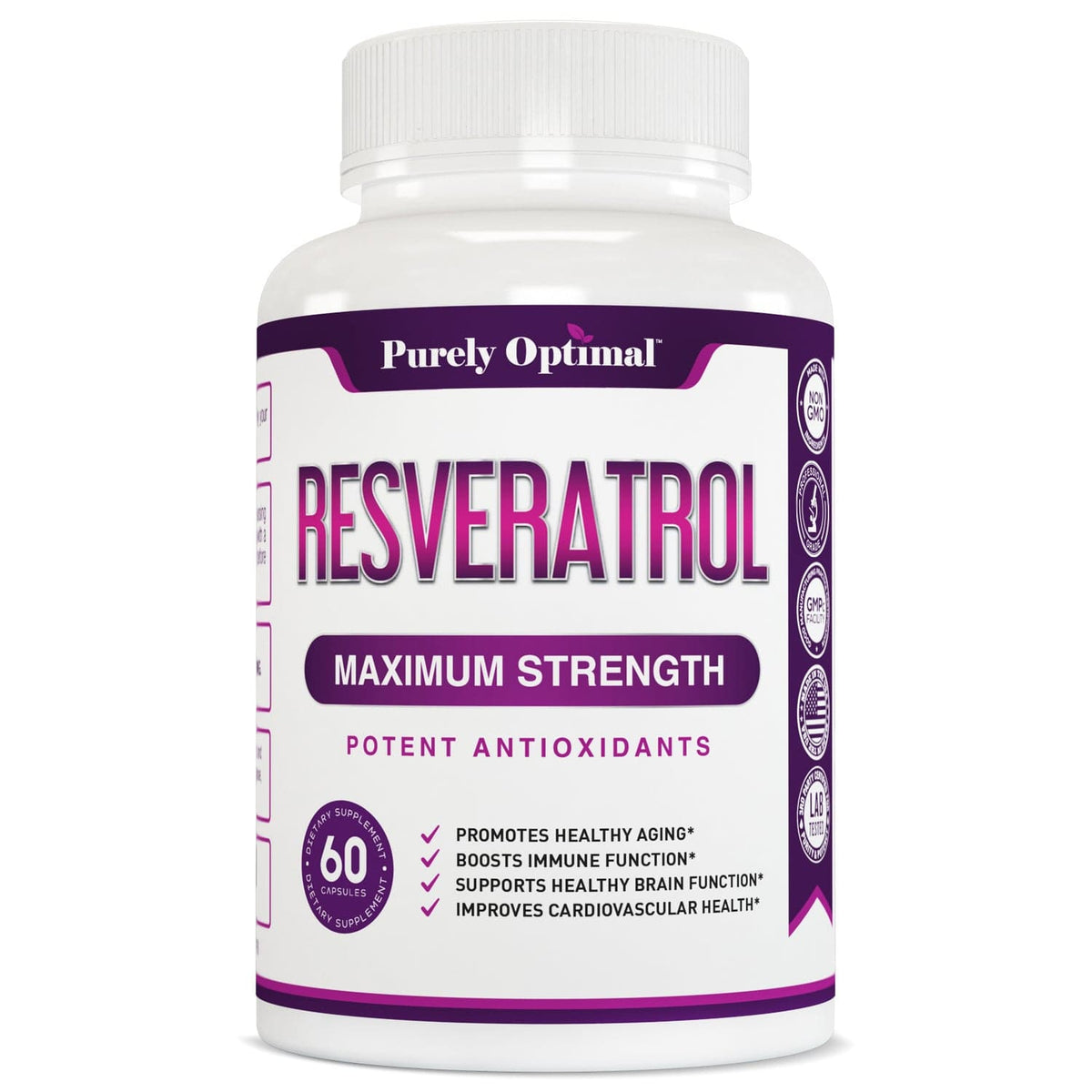 Premium Resveratrol Supplement Purely Optimal Nutrition