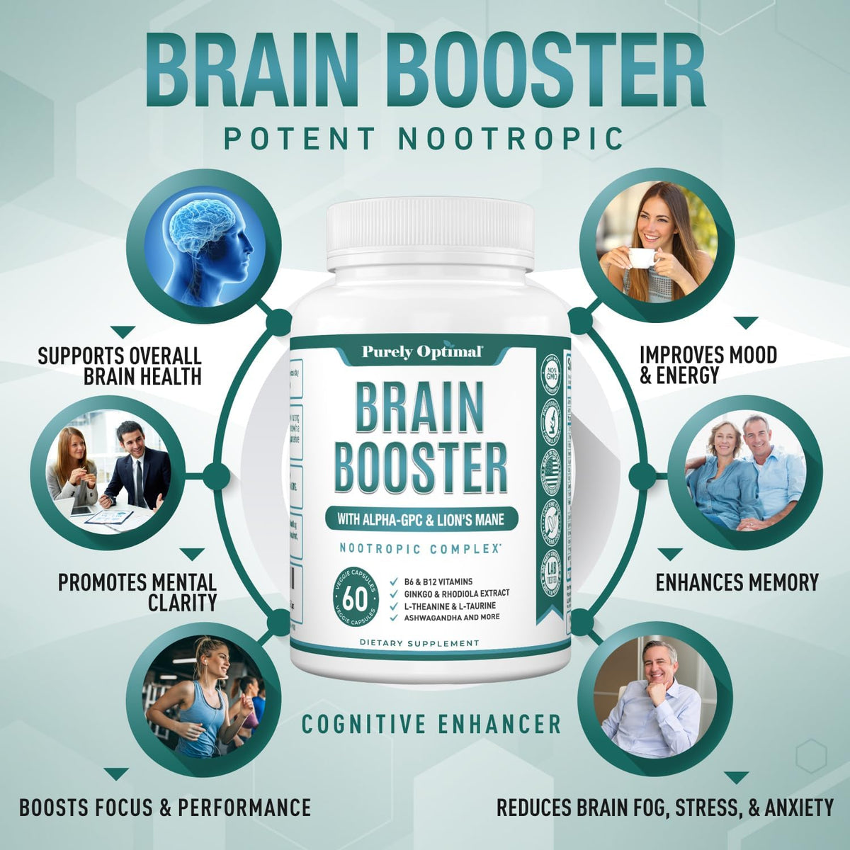 Premium Brain Booster Pills – Purely Optimal Nutrition