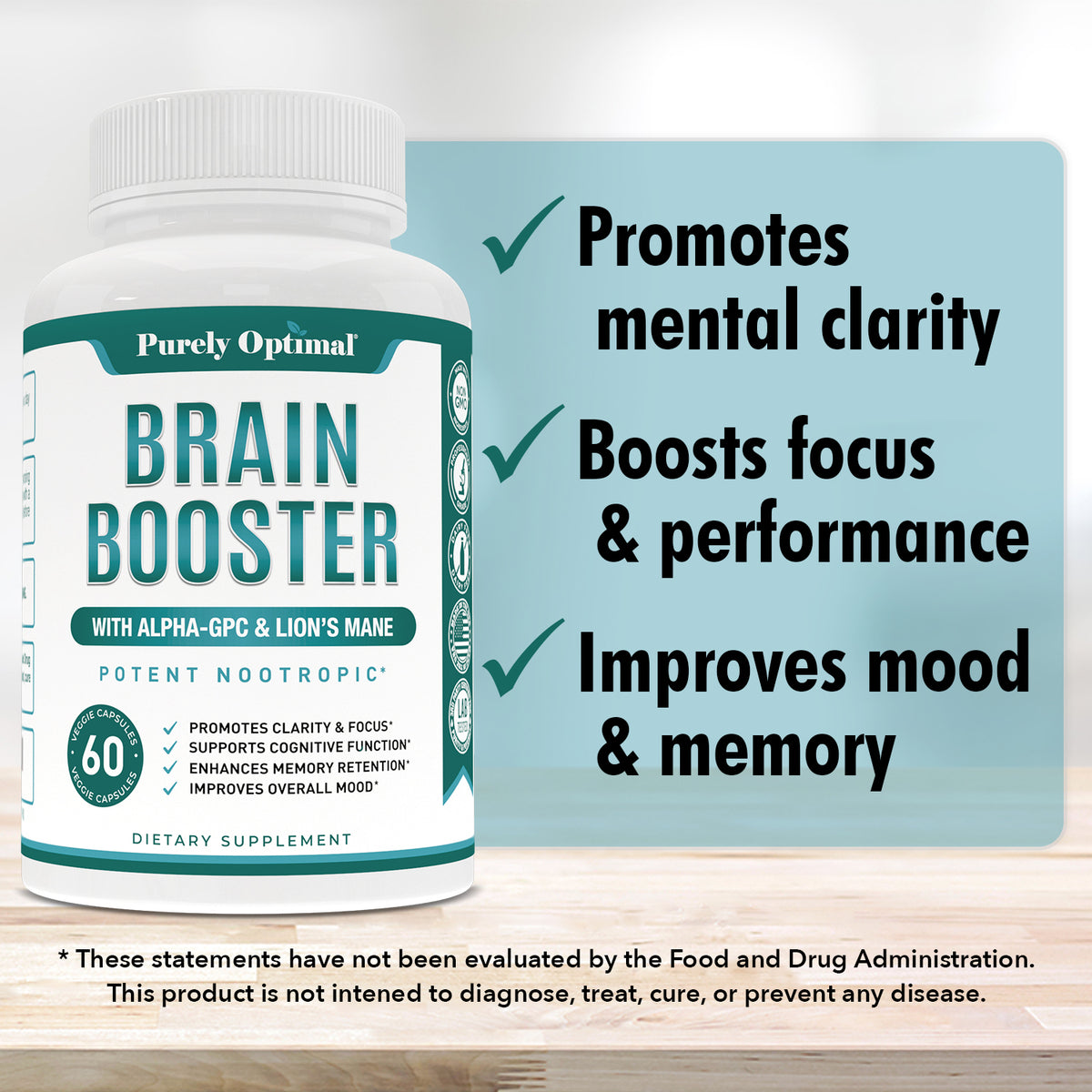 Premium Brain Booster Pills – Purely Optimal Nutrition